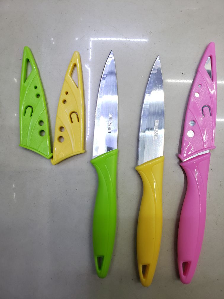 Candy color fruit knife stainless steel melon and fruit paring knife ...