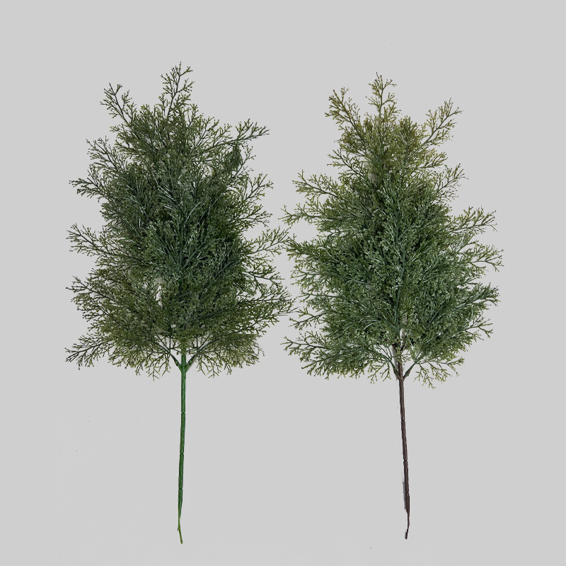 Artificial plant cypress leaves, plastic leaves, green plant ...