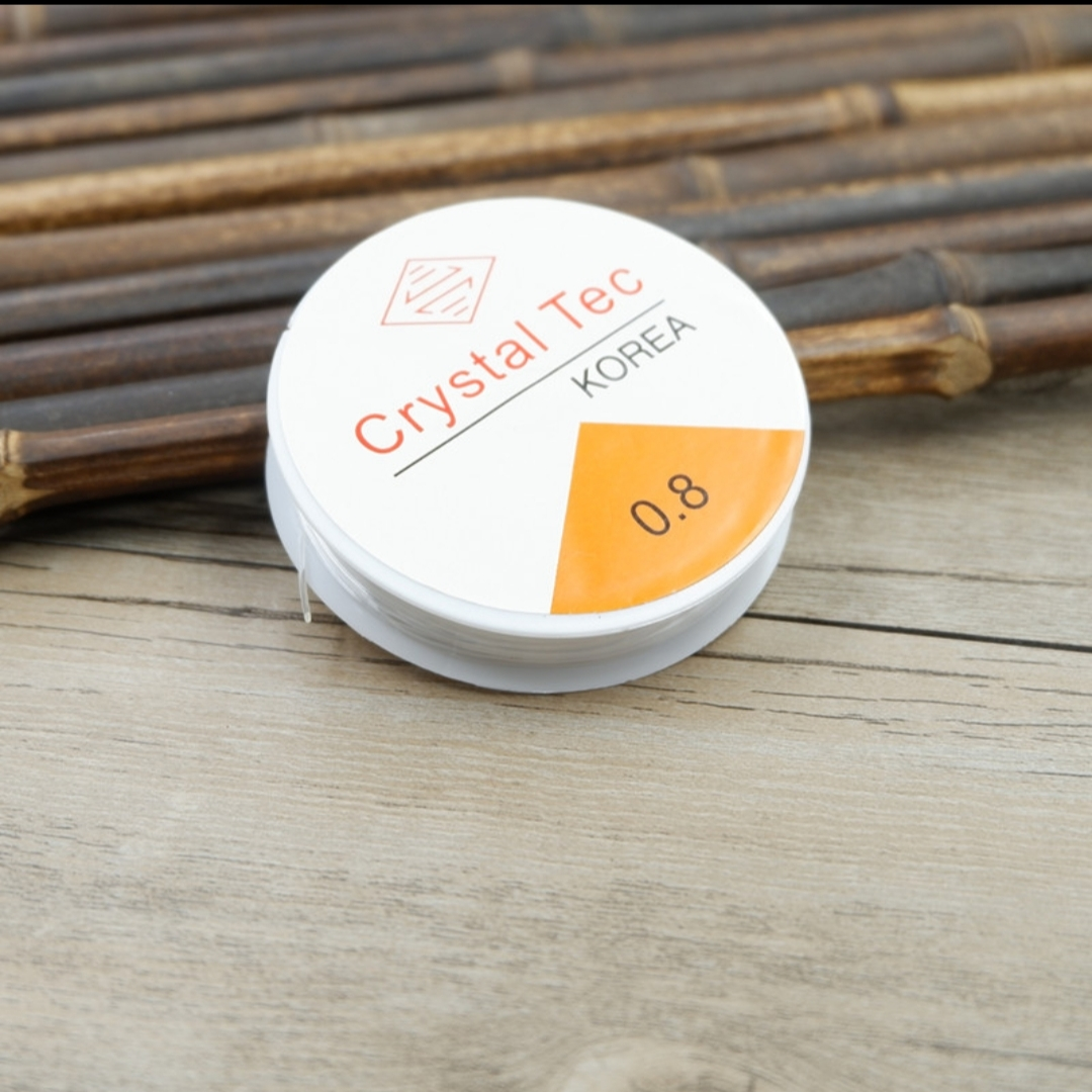 DIY beaded string elastic string small roll 0.8mm bead thread Crystal ...