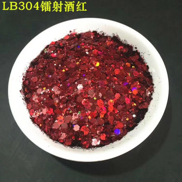 Pet laser chive powder hexagon flash powder manufacturer direct chive ...