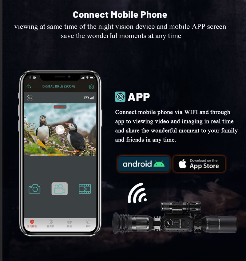 New Ultra 4K Digital Night Vision Scope HD Sony Sensor 4 Cores 3-24X ...